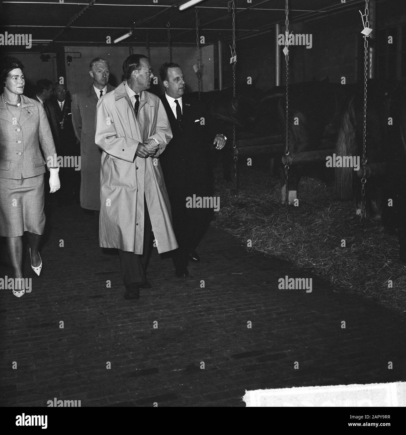 Prins Bernhard opened model farm in Asperen. The prince was welcomed by ...