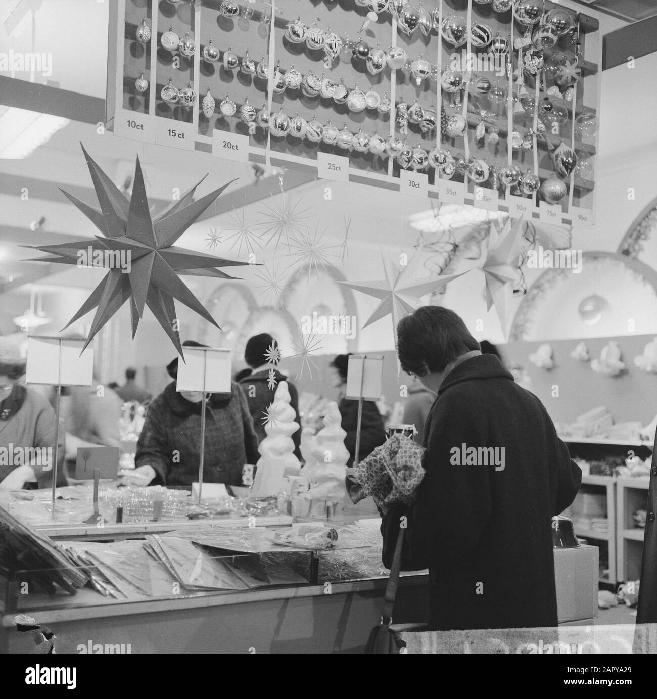 Christmas decorations for sale in department stores. Christmas ...