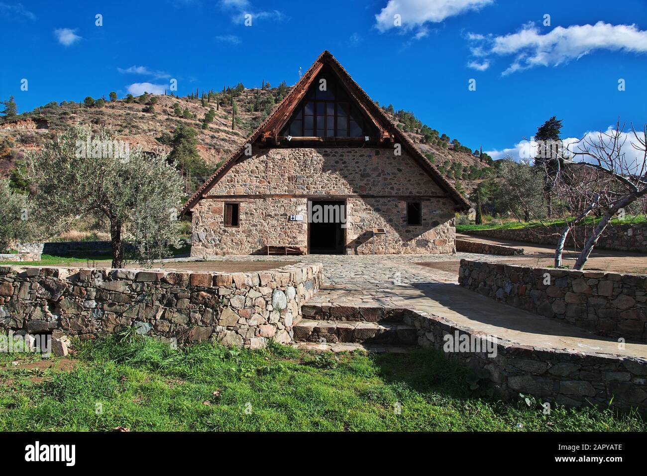 The ancient church in Galata, Cyprus Stock Photo - Alamy
