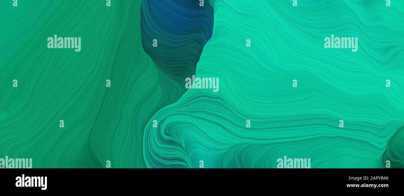 colorful designed horizontal header with dark cyan, teal and teal green ...
