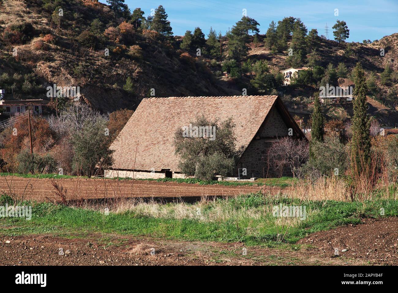 The ancient church in Galata, Cyprus Stock Photo - Alamy