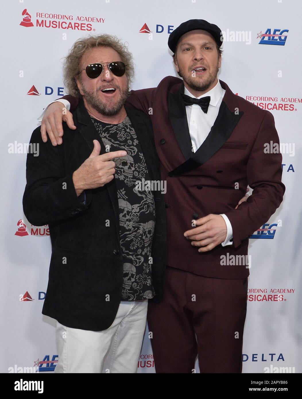 Los Angeles, USA. 25th Jan, 2020. Sammy Hagar (L) and Gavin DeGraw of ...