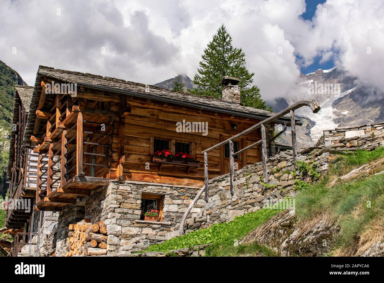 walser house Valsesia italian alps Stock Photo - Alamy