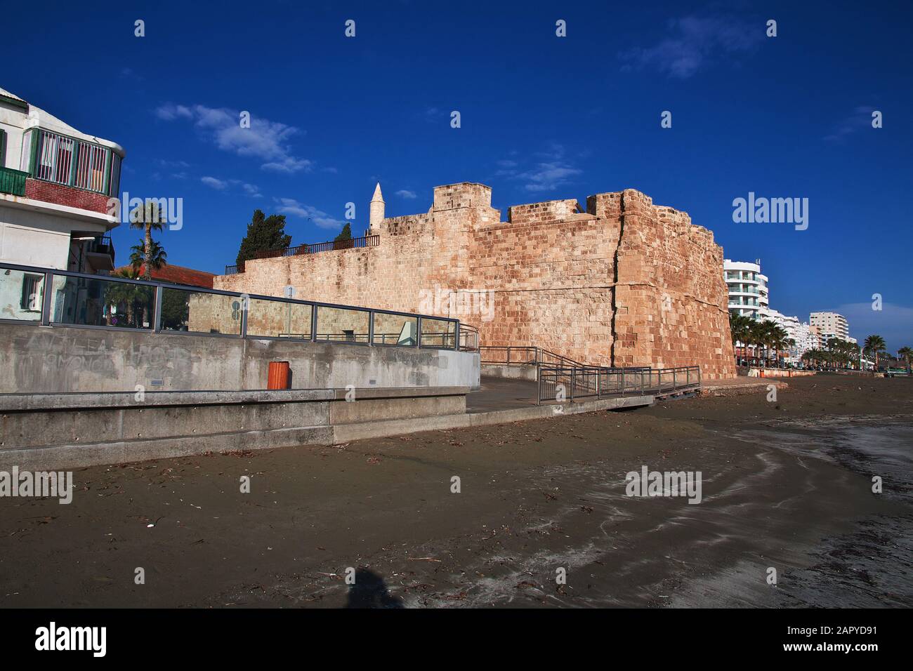 Larnaca, Cyprus - 06 Jan 2016. The seafront in Larnaca city, Cyprus ...