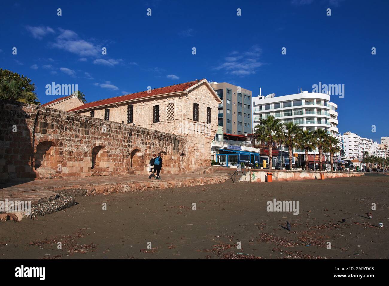 Larnaca, Cyprus - 06 Jan 2016. The seafront in Larnaca city, Cyprus ...