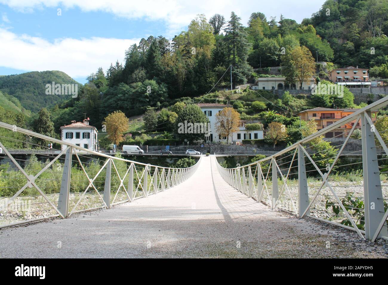 Landscape shot of a white floor pathway Stock Photo - Alamy