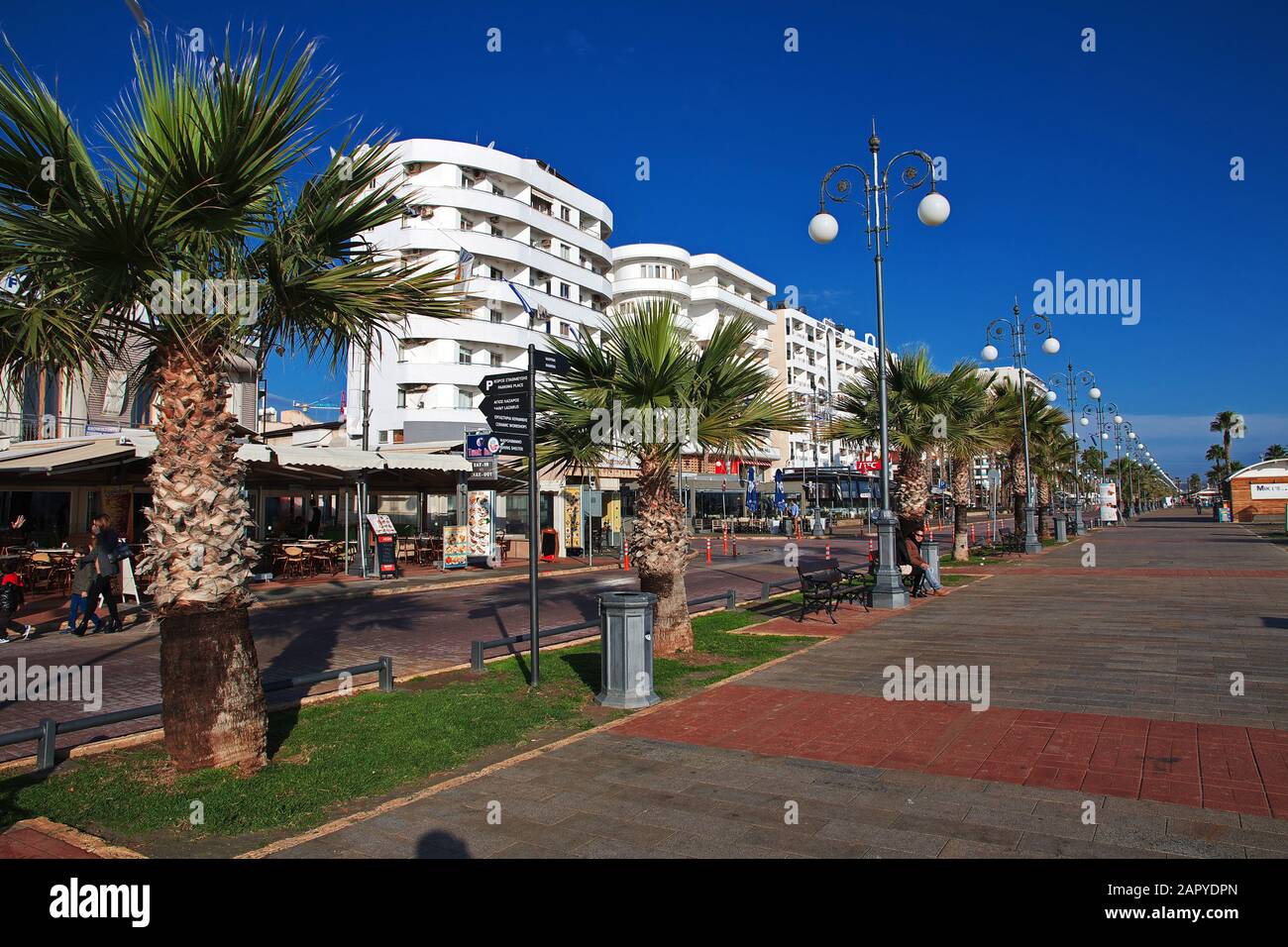 Larnaca/Cyprus - 06 Jan 2016: The seafront in Larnaca city, Cyprus ...