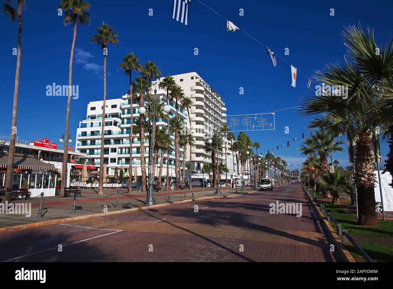 Larnaca, Cyprus - 06 Jan 2016. The seafront in Larnaca city, Cyprus ...