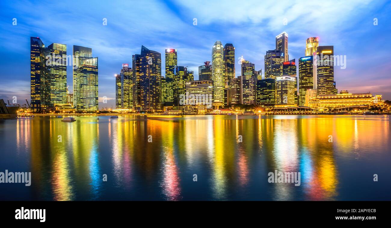 Singapore city skyline Stock Photo - Alamy