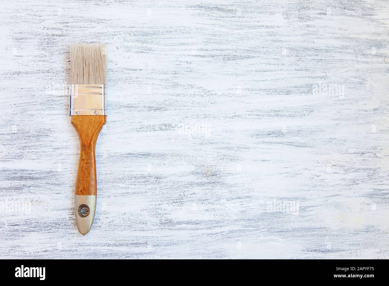 Craft White Table Background with Rough Brush Stock Photo - Alamy