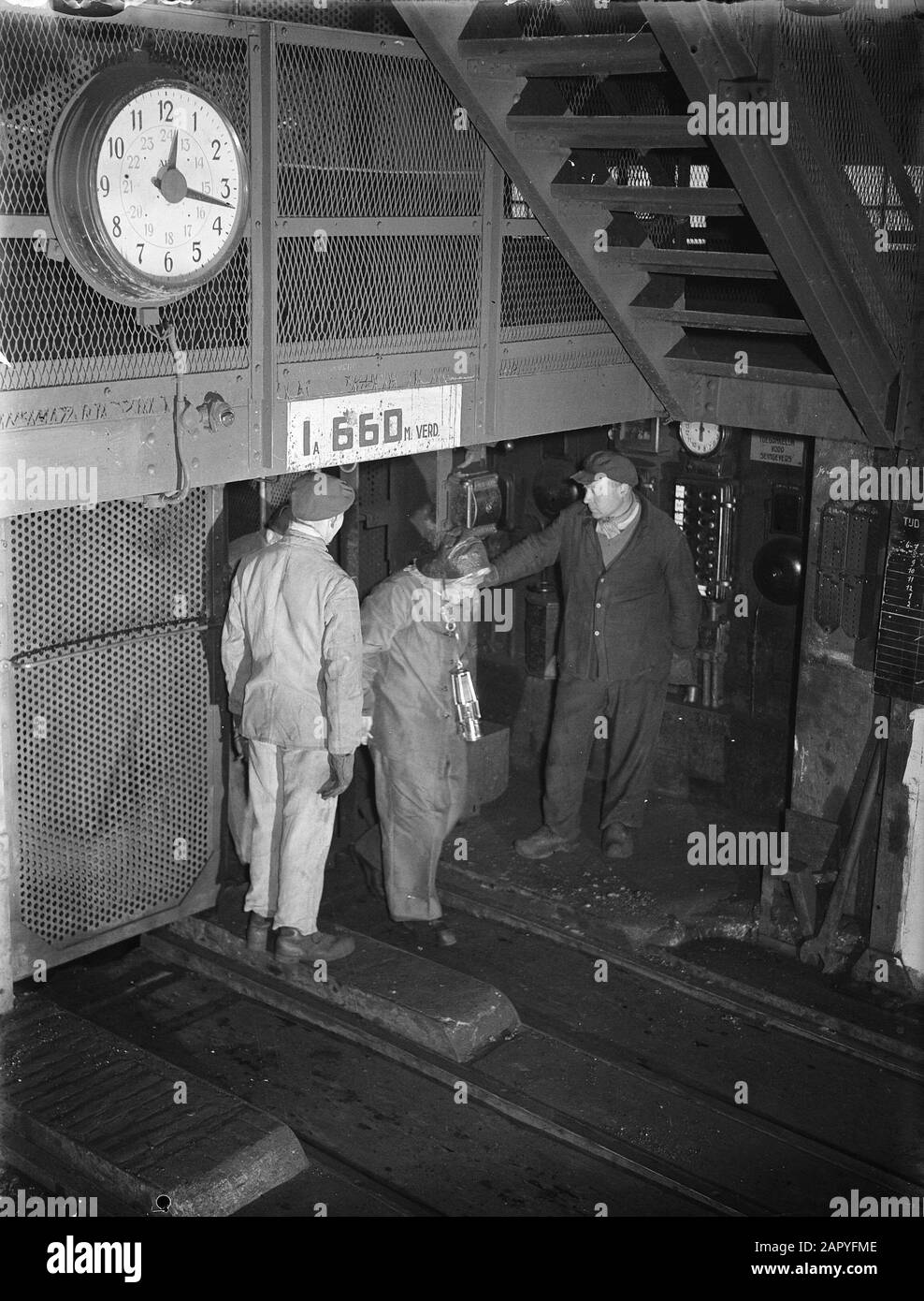 Princess Juliana at Maurits State Mine. Princess in miner's clothing ...