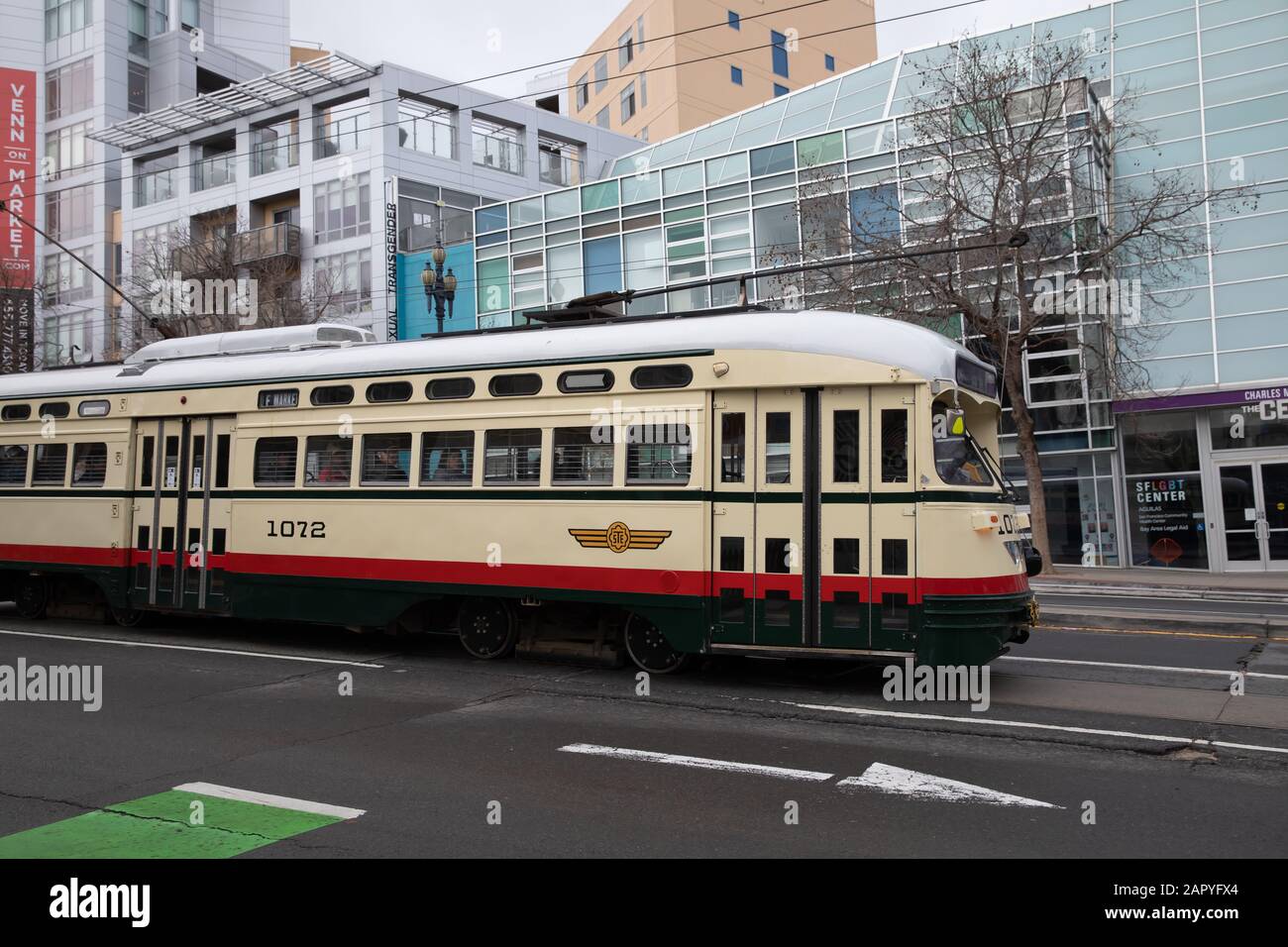 Street car on the F Line in San Francisco, USA Stock Photo - Alamy