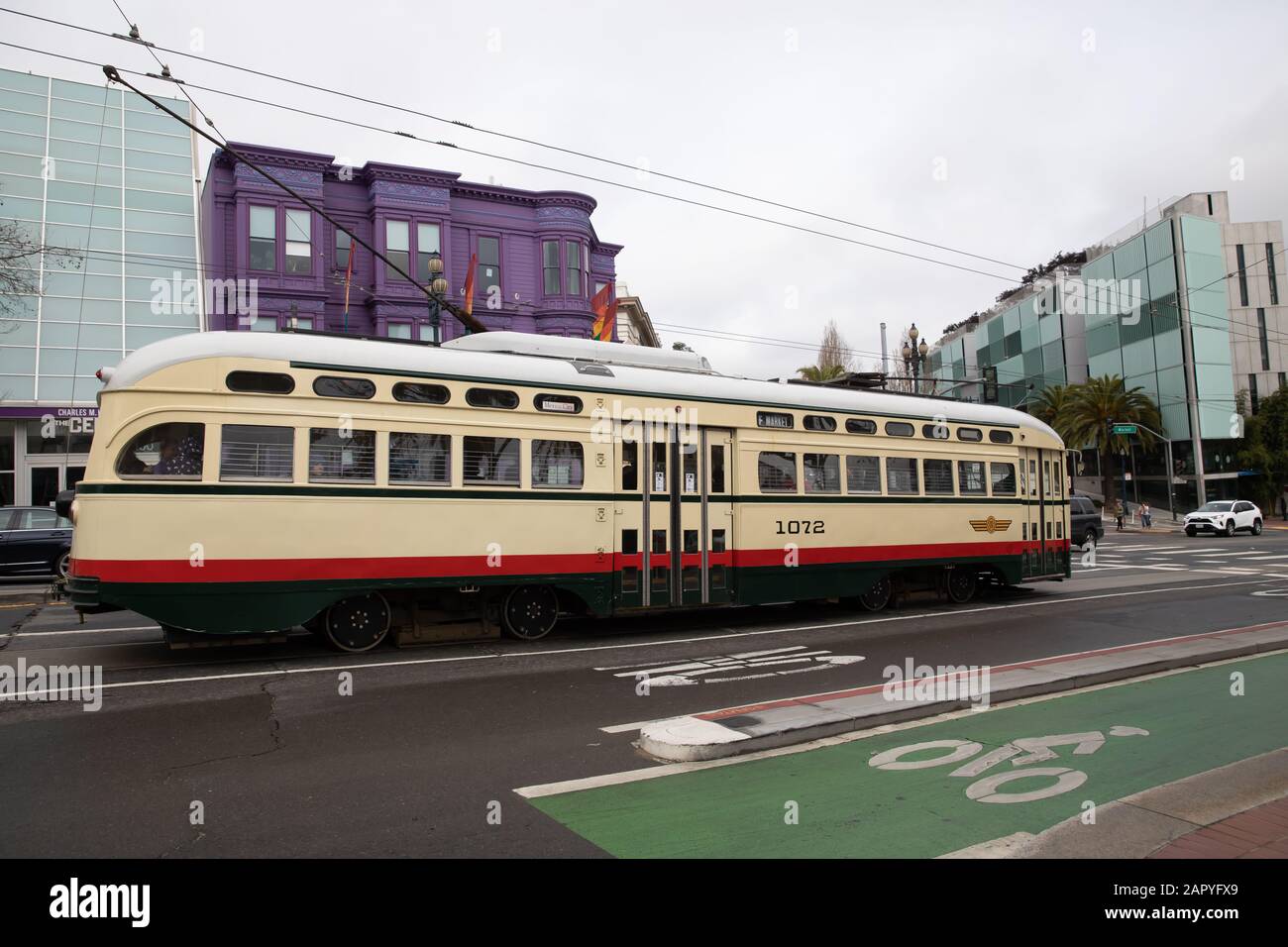 Street car on the F Line in San Francisco, USA Stock Photo - Alamy