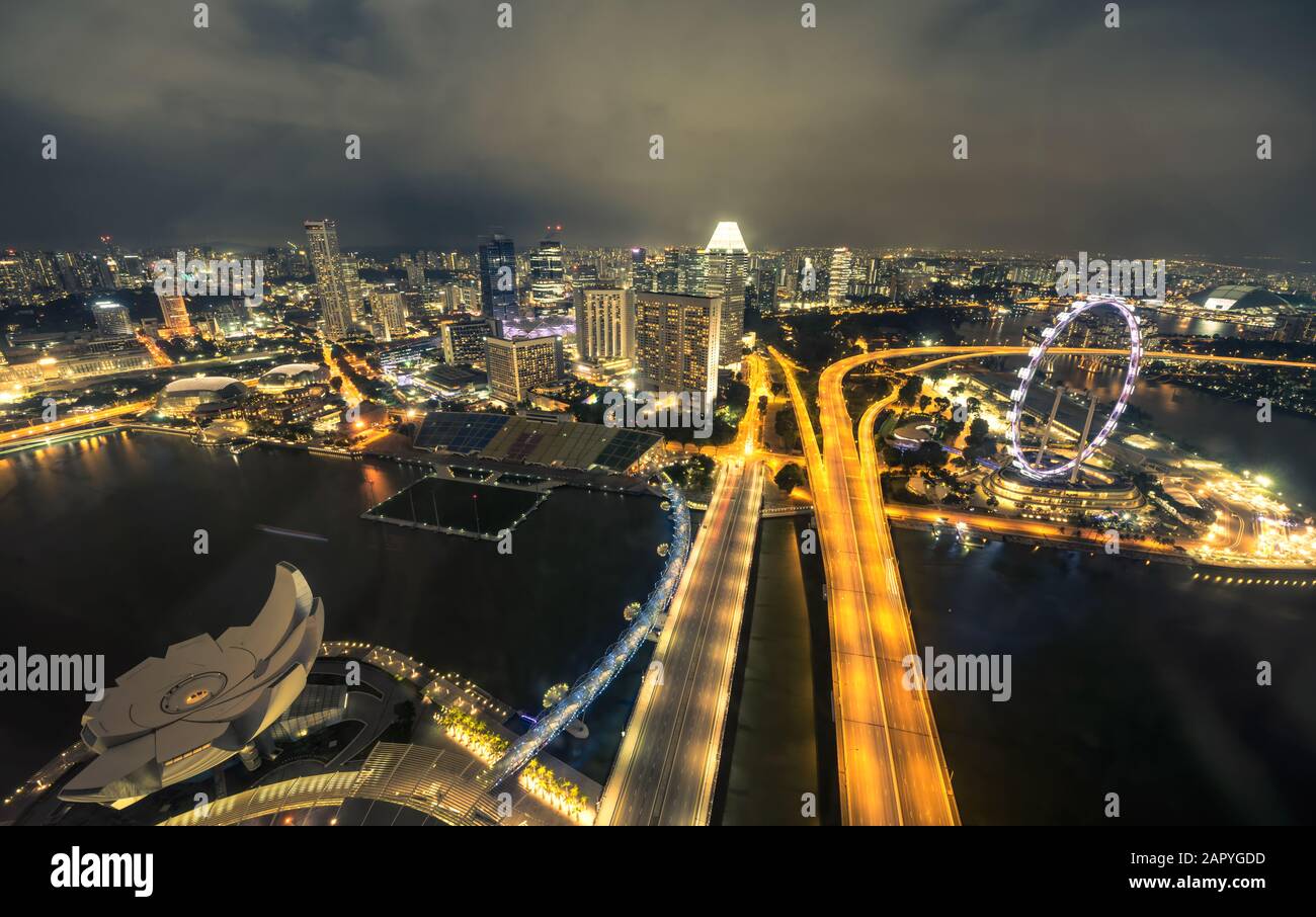 Aerial view of Singapore Stock Photo - Alamy