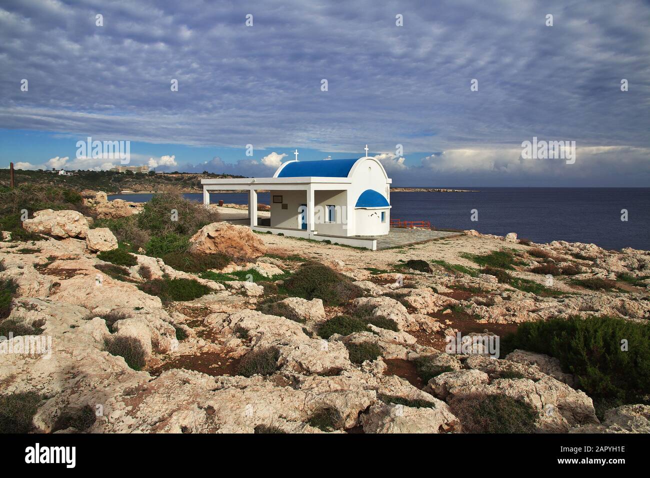 The small church on Cape Greco, Cyprus Stock Photo - Alamy