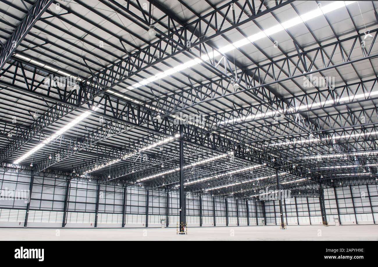 Large modern empty storehouse Stock Photo - Alamy