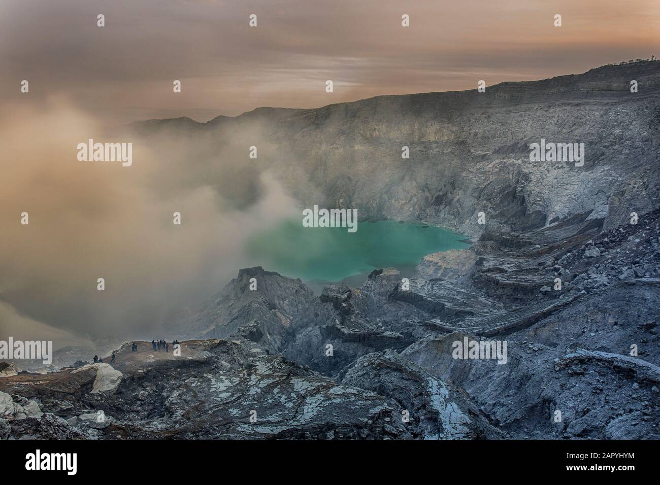 Crater of volcano Ijen. Java. Indonesia Stock Photo - Alamy