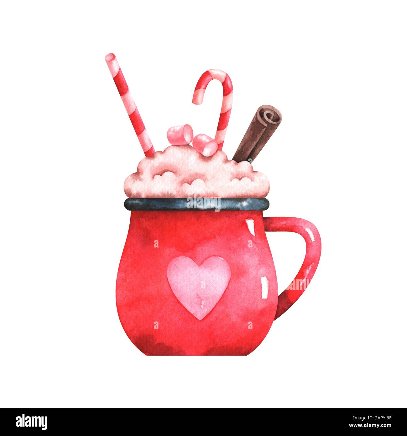 Hands cup illustration Cut Out Stock Images & Pictures - Alamy