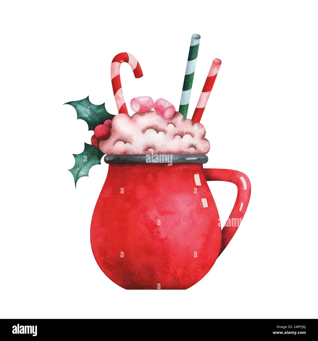 New year watercolor Cut Out Stock Images & Pictures - Alamy