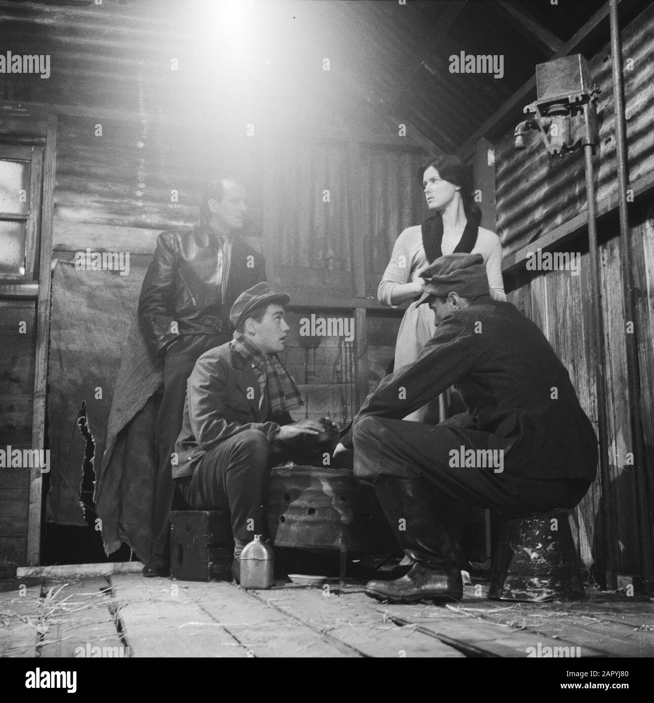 Television. Play Sugar by Hugo Claus. Scene (standing Ina van Faassen ...