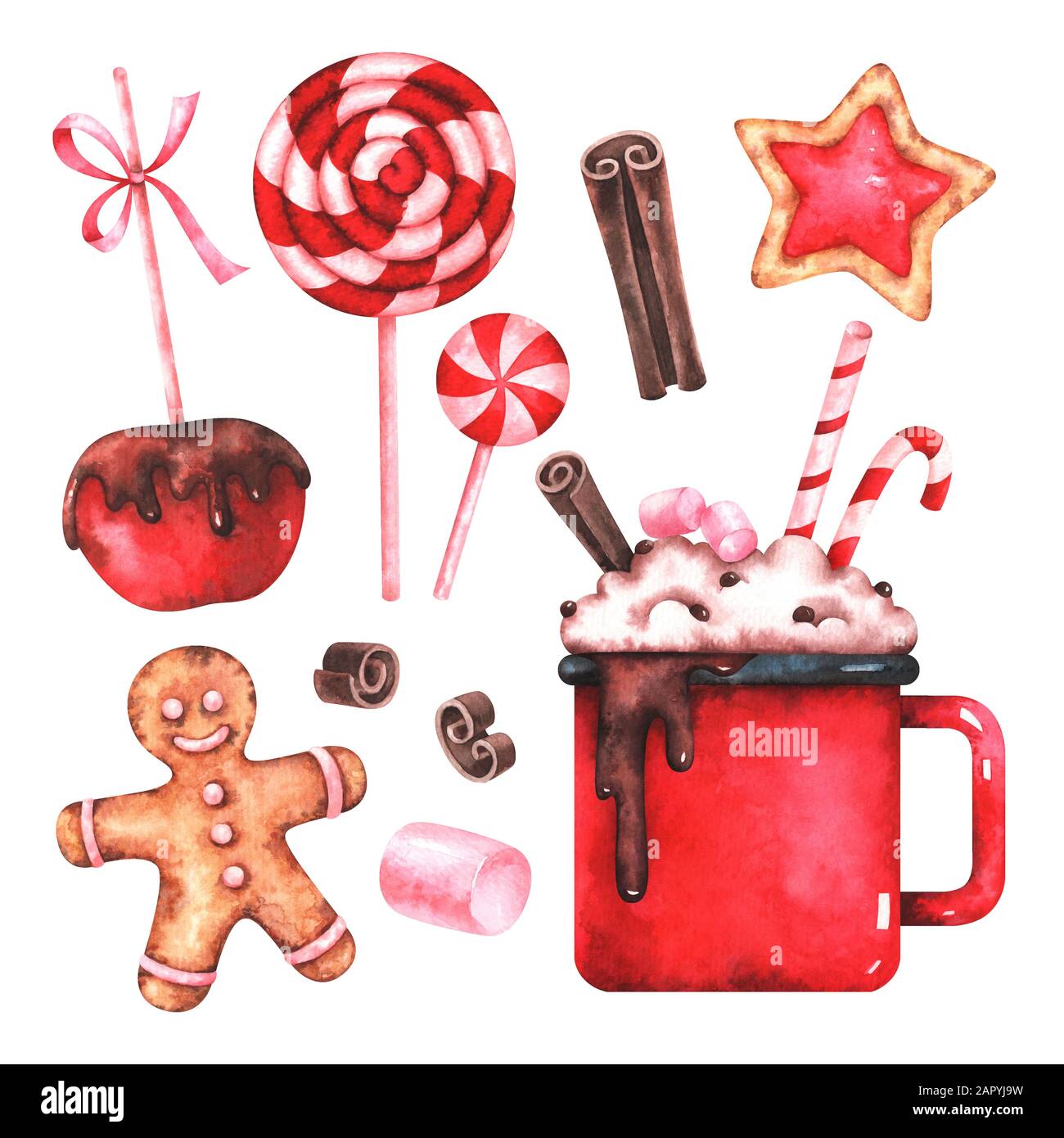 Watercolor cookie Cut Out Stock Images & Pictures - Alamy