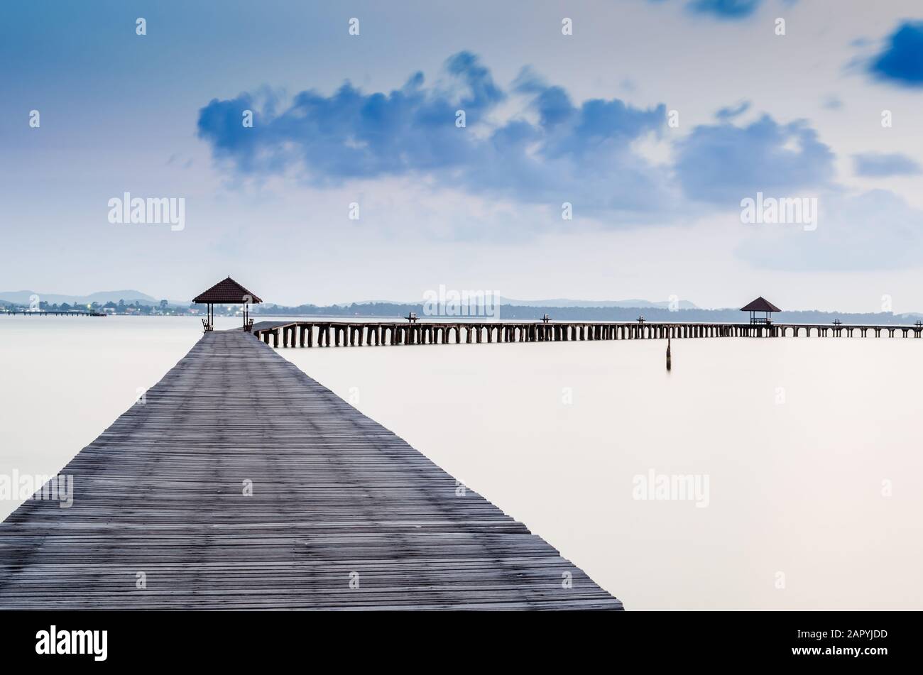 Vacations And Tourism Concept. Tropic Paradise. Jetty Stock Photo - Alamy