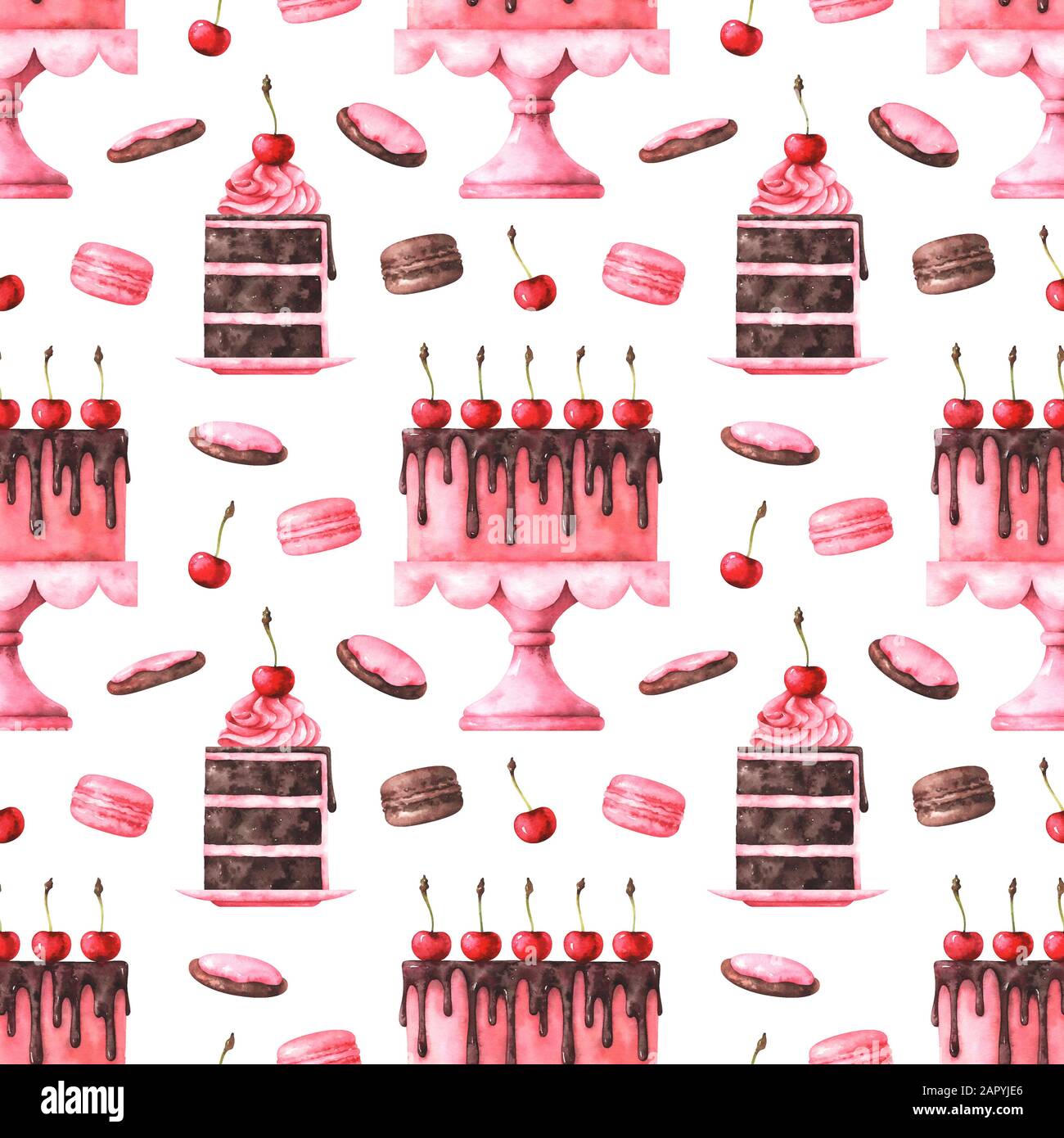 Seamless cherry hi-res stock photography and images - Alamy