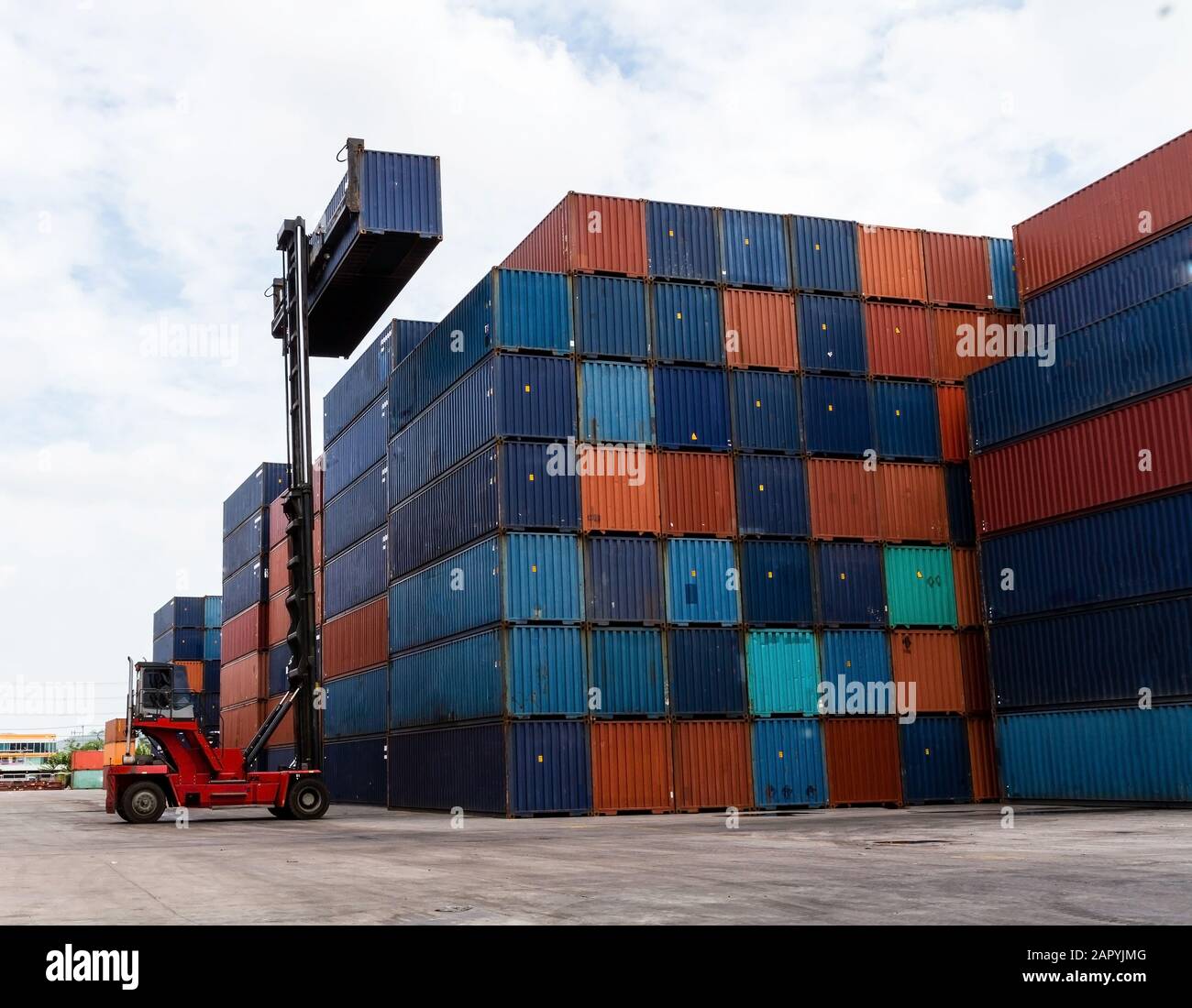 Container yard hi-res stock photography and images - Alamy