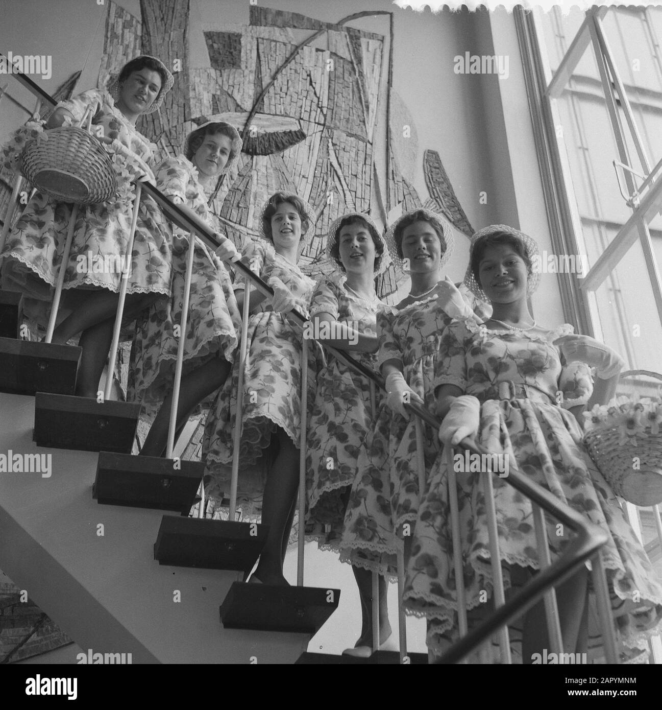 New costumes for the Haarlem flower girls in 1960 the flower girls in ...