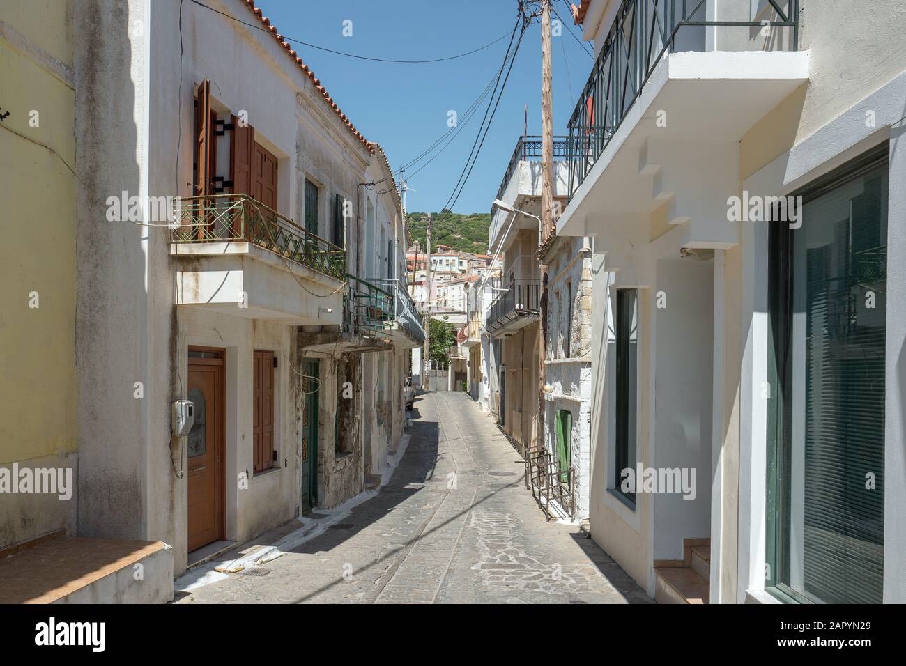 Old Street Of Samos Town High Resolution Stock Photography and Images ...