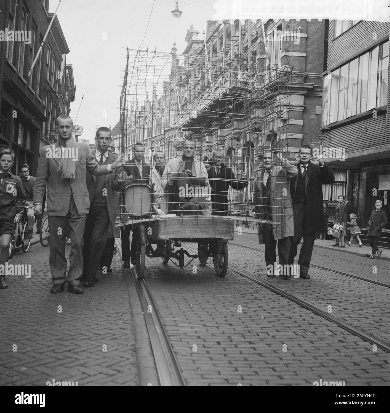 Student demonstration against education Black and White Stock Photos ...
