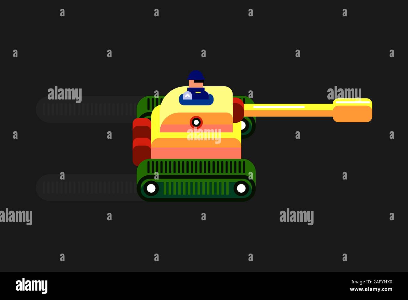 Tank toy - flat design Stock Photo - Alamy