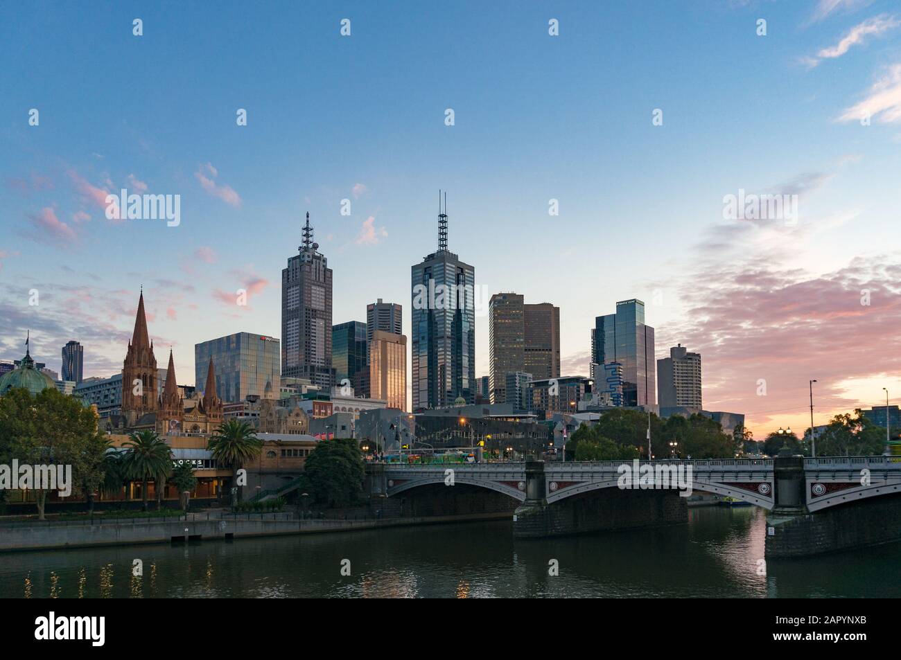 Melbourne, Australia - April 20, 2017: Melbourne downtown cityscape in ...