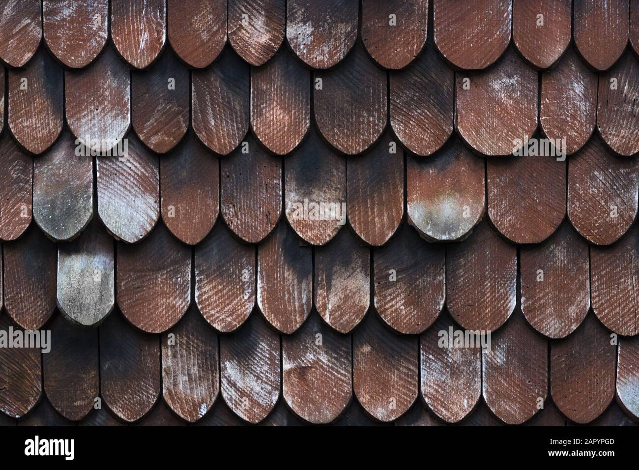 historic german wood shingles on a wall background Stock Photo - Alamy