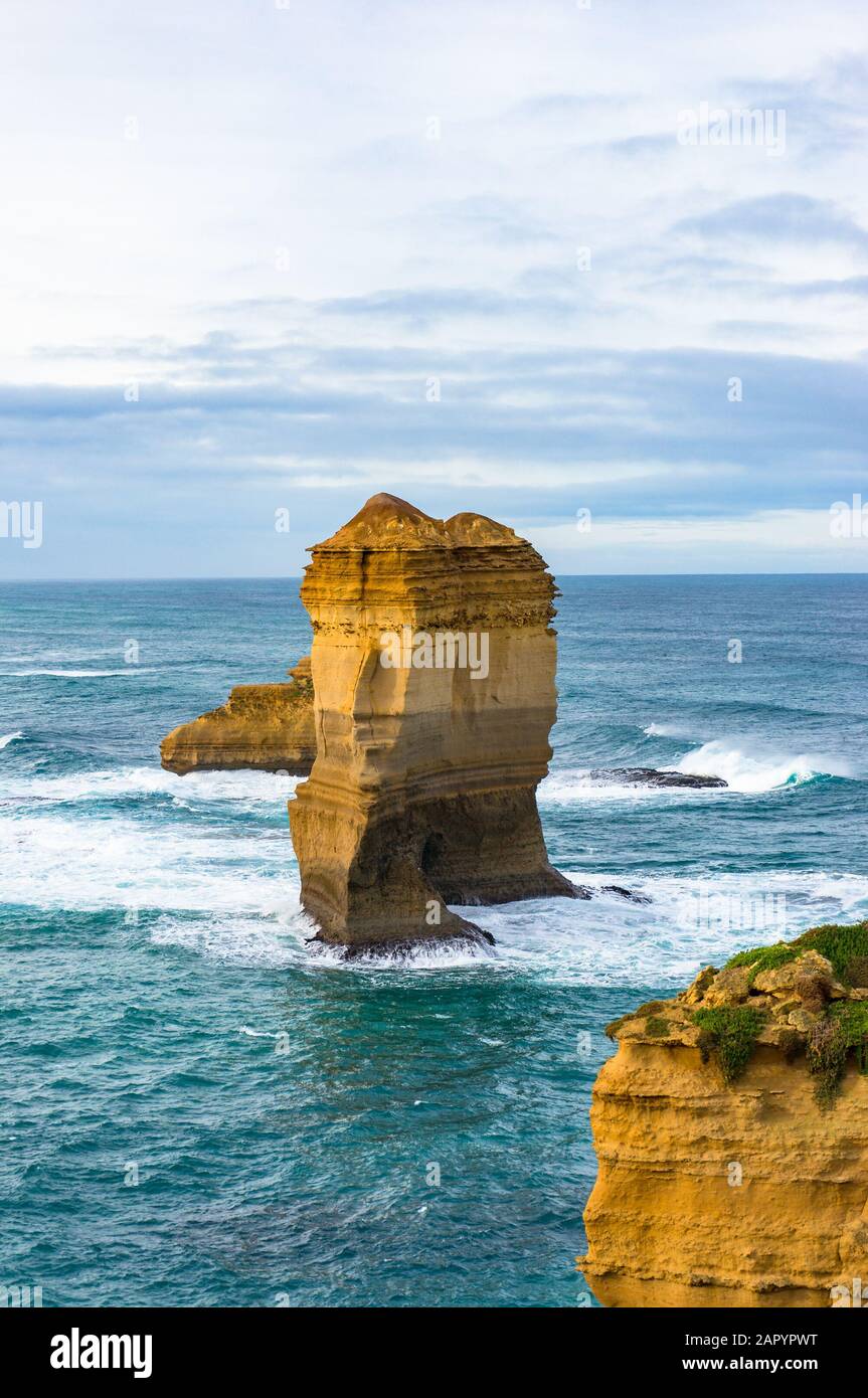 Rock island, sandstone column in the ocean. Twelve Apostles rock ...