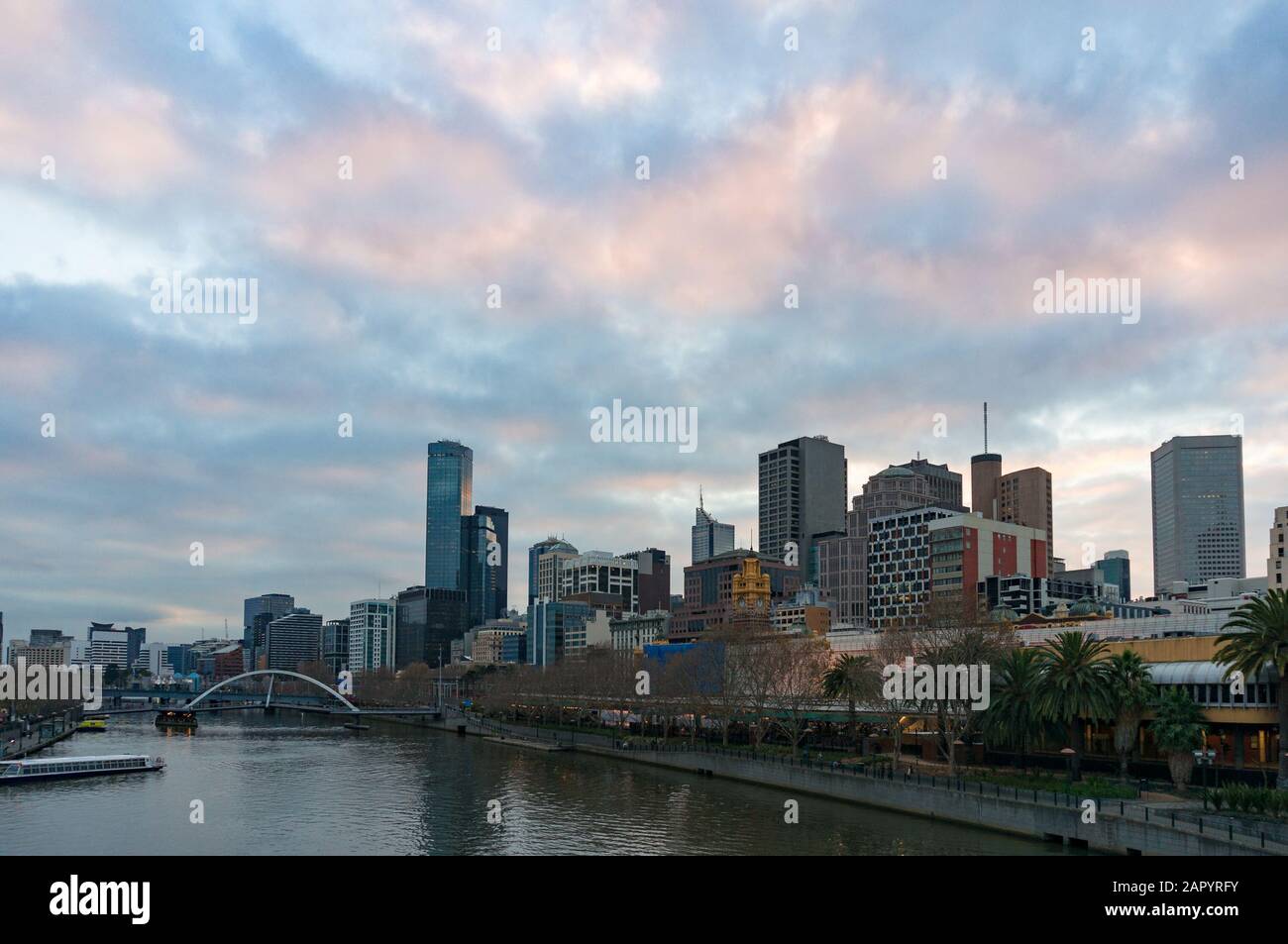 Modern urban landscape on sunset. Melbourne, Australia Stock Photo - Alamy