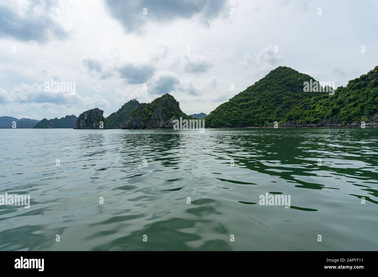 Ha Long Bay landscape with famous karst islands. Halong Bay, Vietnam ...