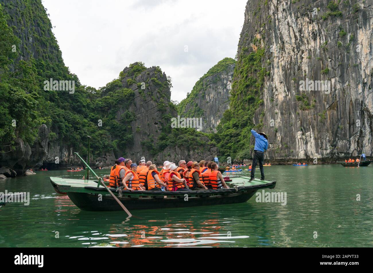 Group tourists vietnam guide hi-res stock photography and images - Alamy