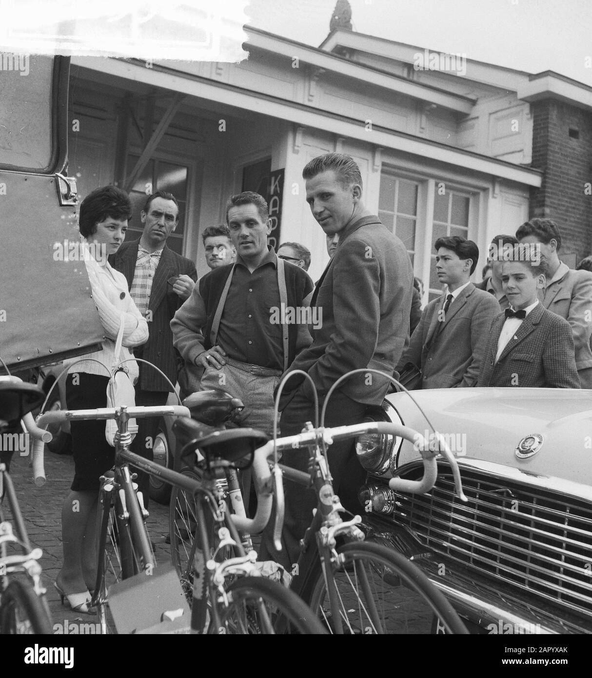 Departure Tour de France team to France. Piet Damen (left) and (right ...
