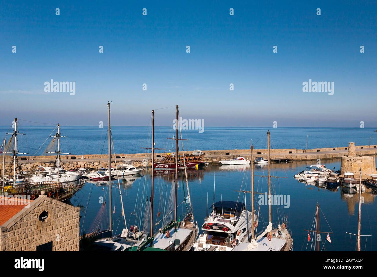 Kyrenia (aka Girne) harbour, Northern Cyprus Stock Photo - Alamy