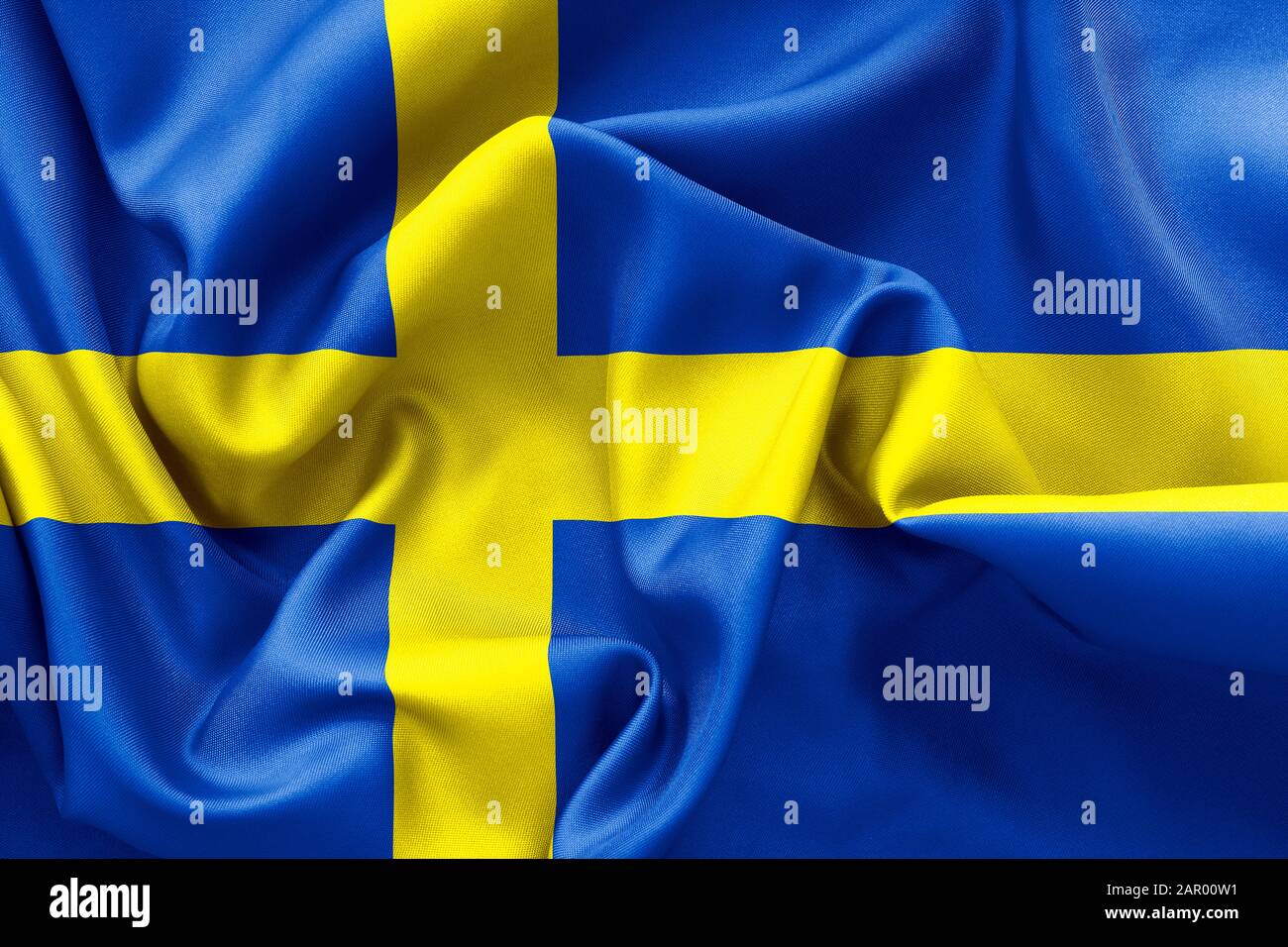 Swedish flag waving hi-res stock photography and images - Alamy