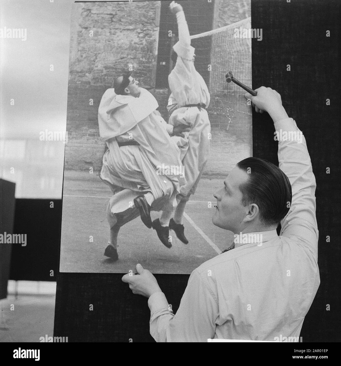 Exhibition man Black and White Stock Photos & Images - Alamy