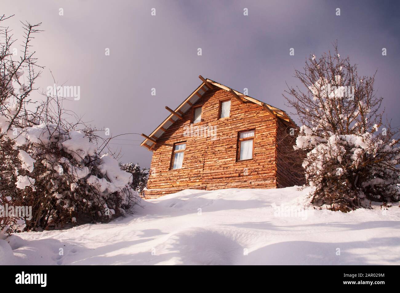Winter season and snowy scenes from the Abant lake and nearby villages ...