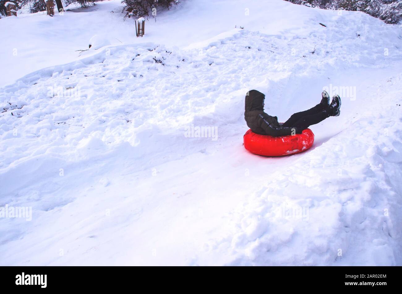 Winter season and snowy scenes from the Abant lake and nearby villages ...