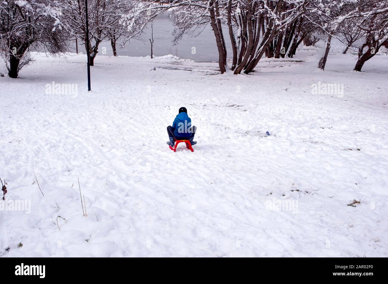 Winter season and snowy scenes from the Abant lake and nearby villages ...