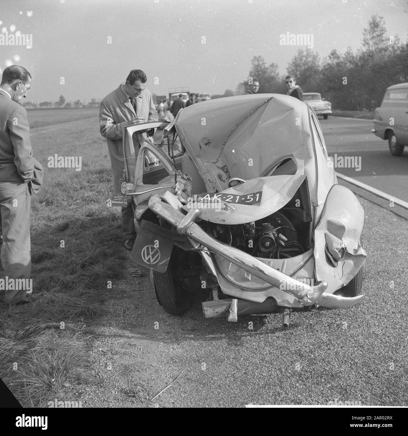 Multiple car wreck Black and White Stock Photos & Images - Alamy