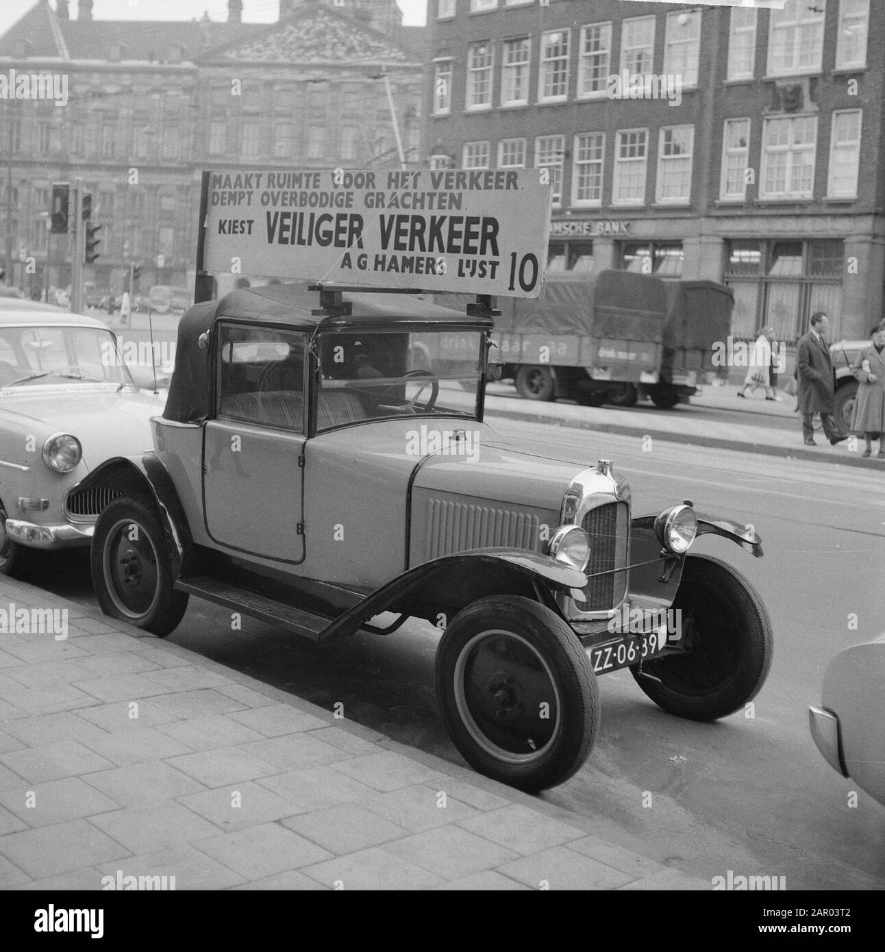 Advertising promotion vehicle Black and White Stock Photos & Images - Alamy