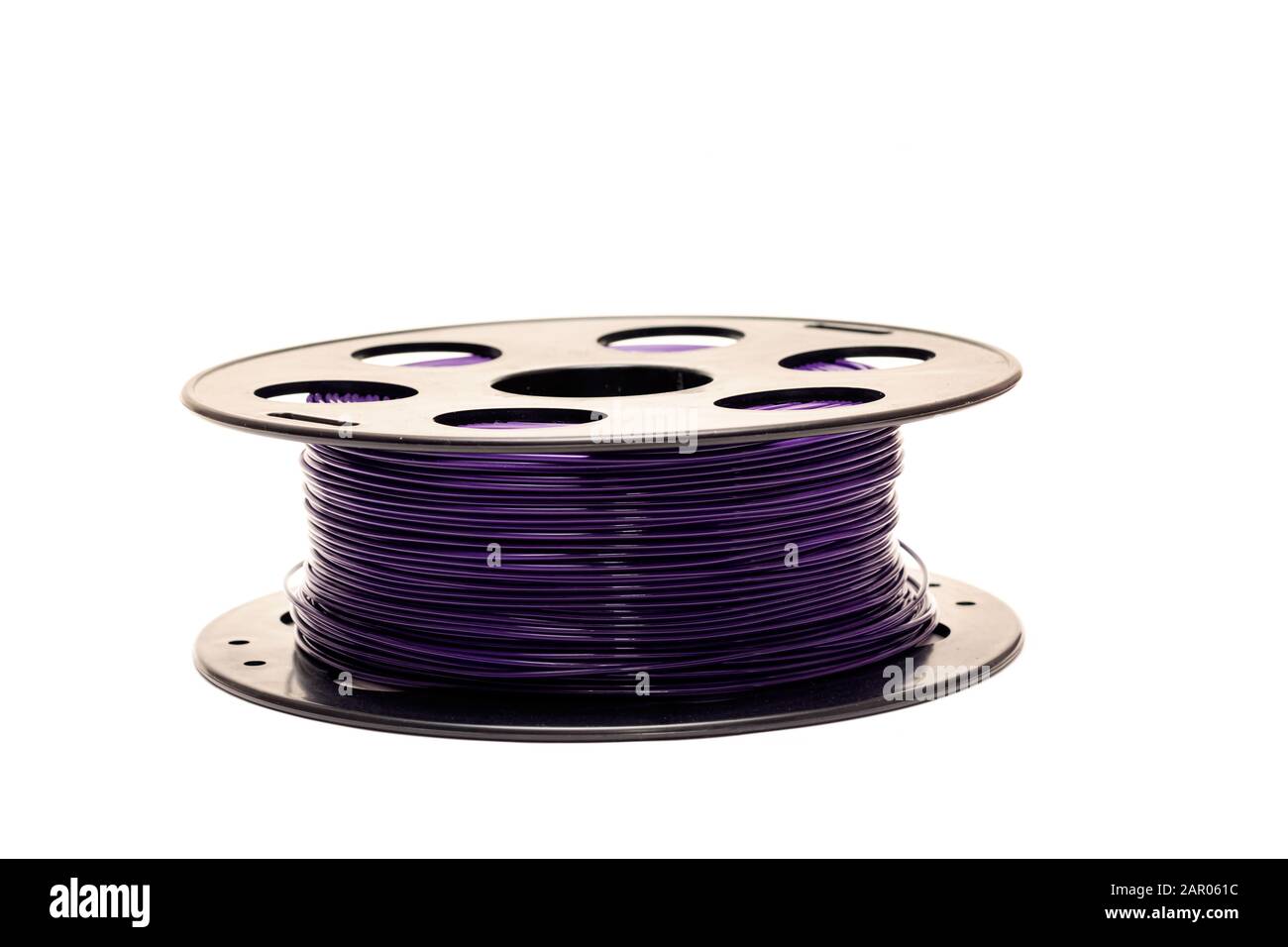 Coil with purple wires, isolated on a white background Stock Photo - Alamy