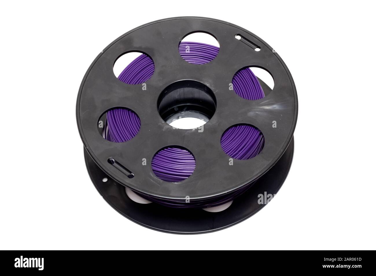 Coil with purple wires, isolated on a white background Stock Photo - Alamy