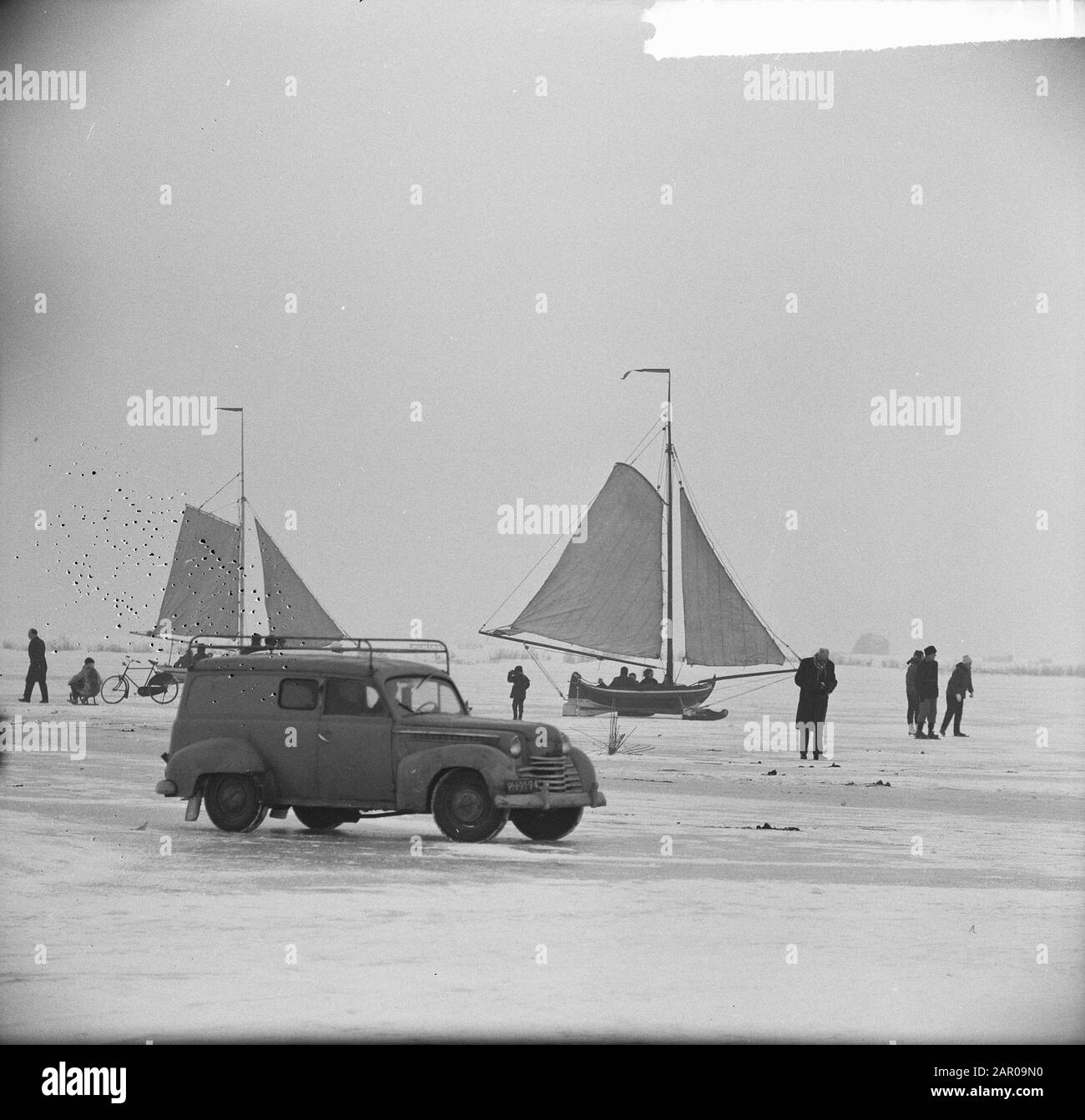 Frozen lake ice near Black and White Stock Photos & Images - Alamy